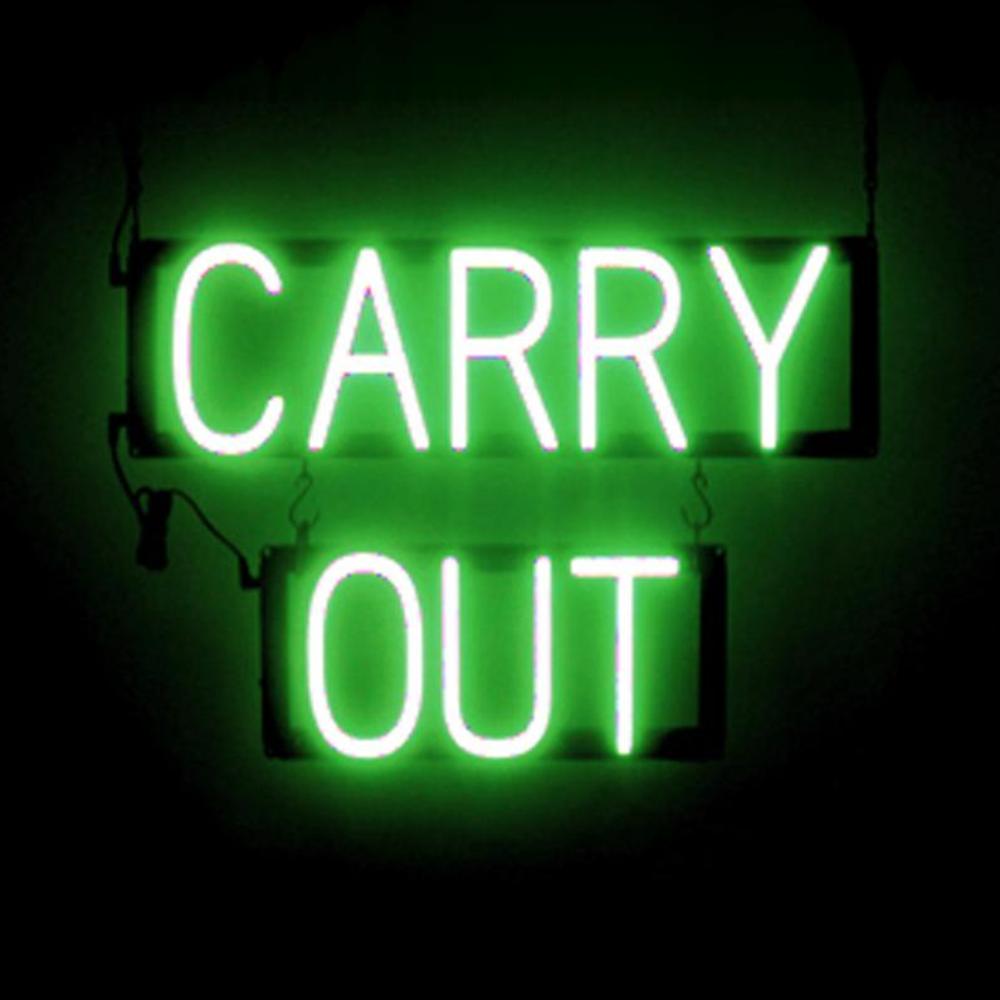SpellBrite CARRY OUT Sign | Neon Carry Out Sign Look, LED Light | 21.4 ...