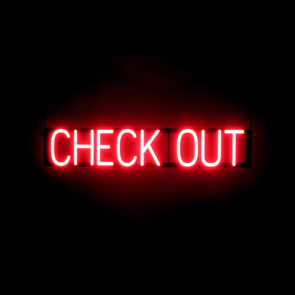 S-SGN-07226-00 SpellBrite Ultra-Bright Check Out Neon-LED Sign (Neon ...