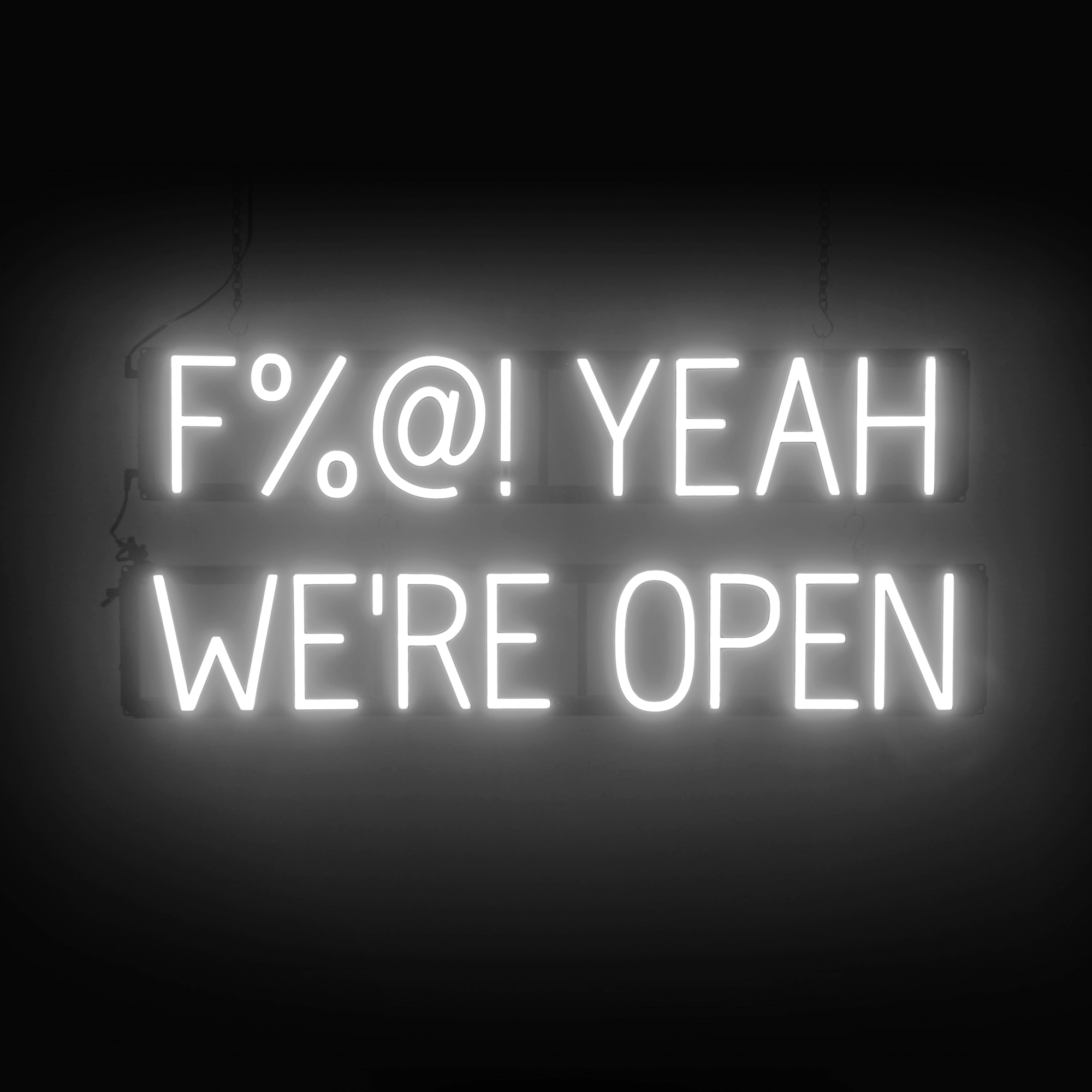 SpellBrite F%@! YEAH WE'RE OPEN Sign | Neon Sign Look, LED Light | 35.3 ...