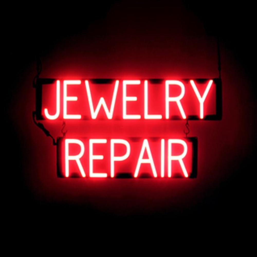 SpellBrite JEWELRY REPAIR Sign | Neon Sign Look, LED Light | 28.0" x 15 ...