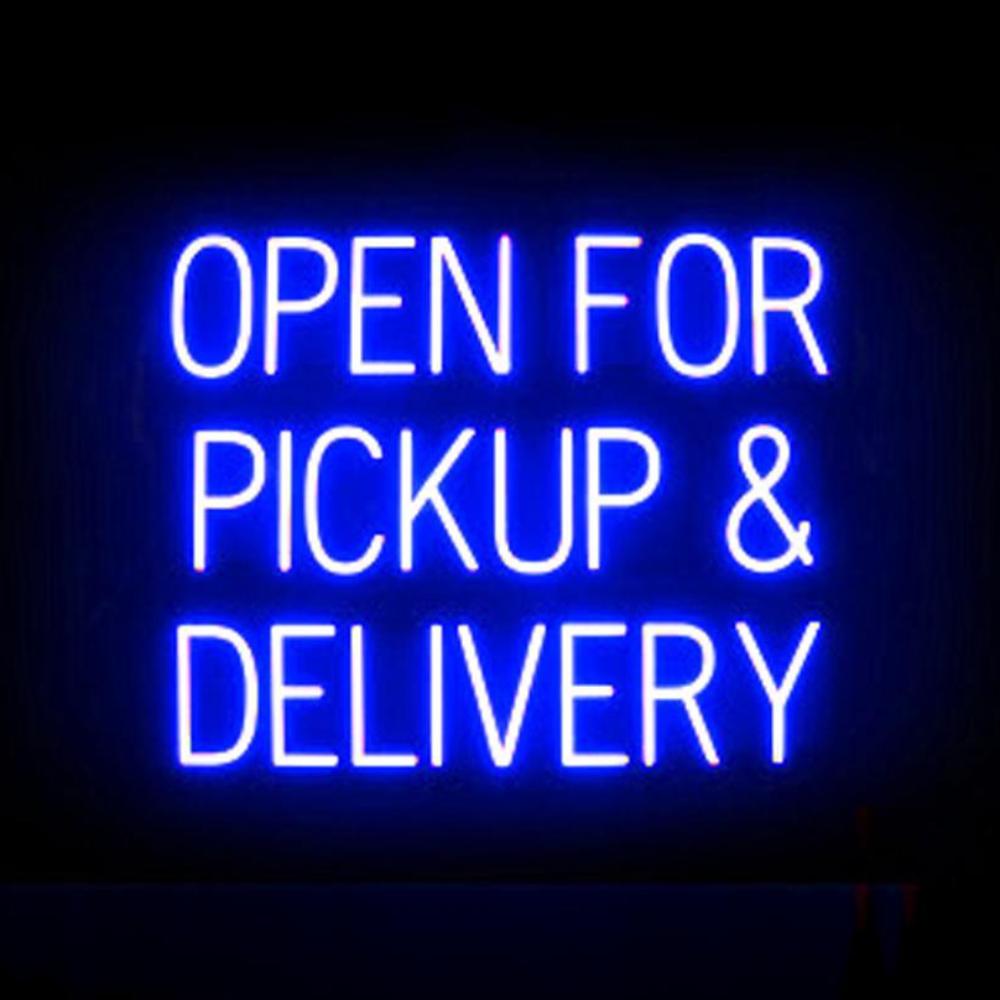 SpellBrite OPEN FOR PICKUP & DELIVERY Sign | Neon Look, LED Light | eBay