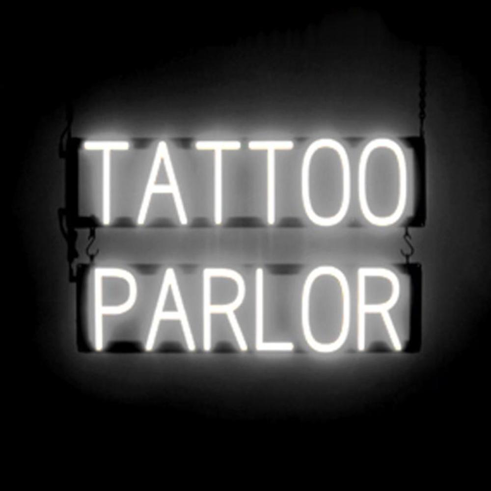 SpellBrite TATTOO PARLOR Sign | Neon Sign Look, LED Light | 25.0" x 15. ...