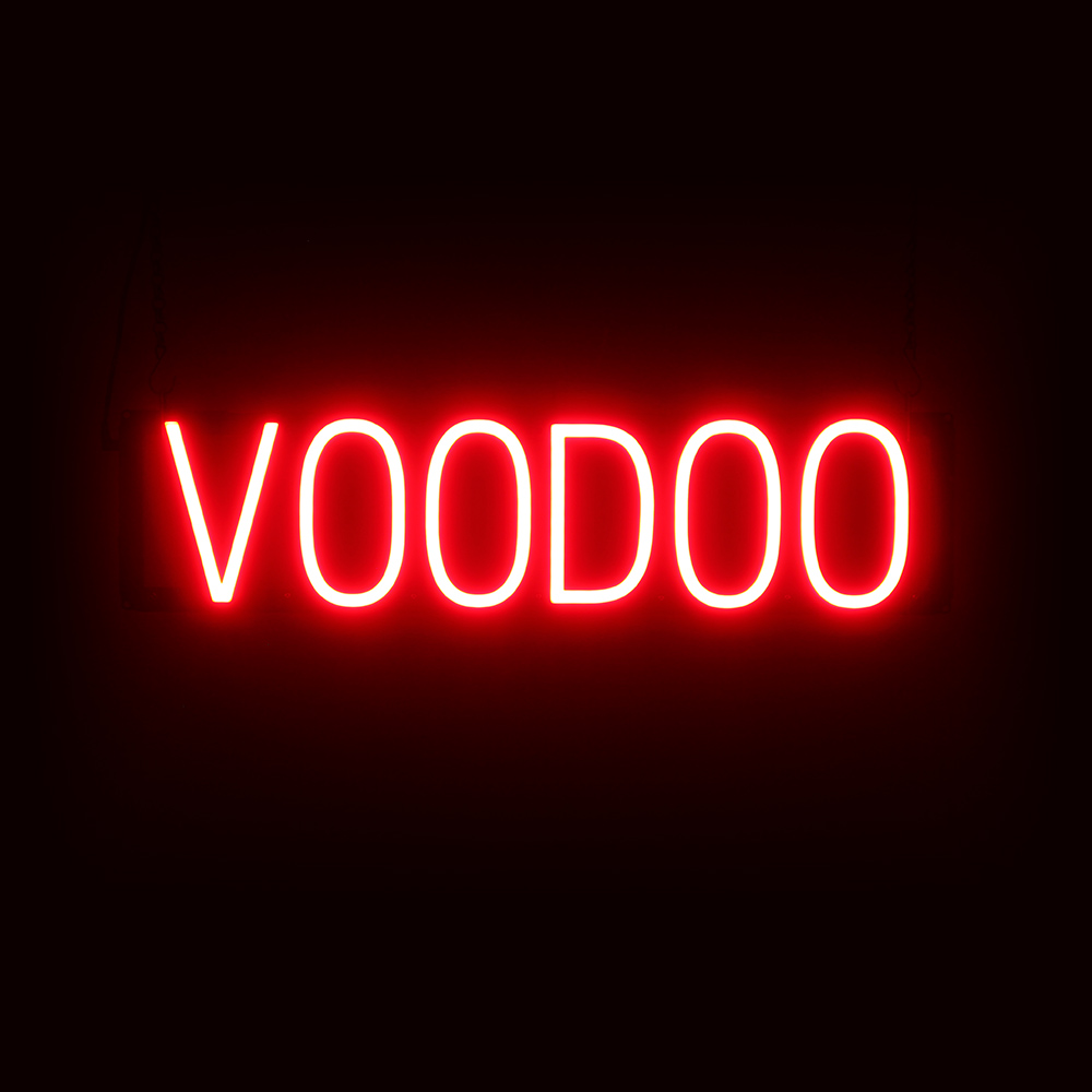 SpellBrite VOODOO Sign | Neon Voodoo Sign Look, LED Light | 25.7" x 6.3 ...