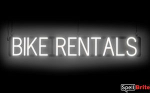 BIKE RENTALS Sign (Neon look, LED performance)