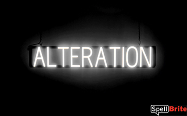 ALTERATION LED Sign in Red, Neon Look
