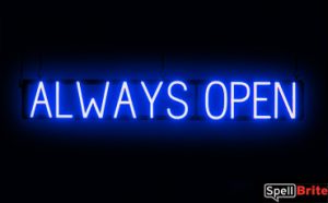 Open Late Sign, 2 Rows with 4 LED Color Choices