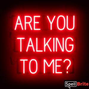 Neon-Like Red LED ARE YOU TALKING TO ME? Sign