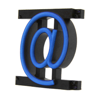 At Sign: Blue Neon-like LED Character to Make Custom Signs