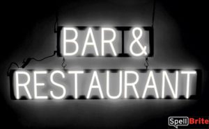 BAR LED Sign in Blue, Neon Look