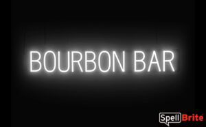 Red LED BOURBON BAR Sign, Neon Sign Look with LED Lights