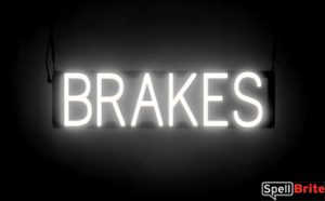 SMOG CHECK LED Sign in White, Neon Look