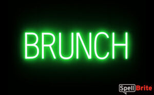 Red LED BRUNCH Sign, Neon Sign Look with LED Lights