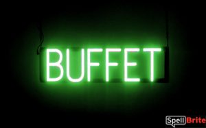 BUFFET ALL YOU CAN EAT LED Sign in Red, Neon Look