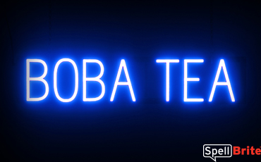 Blue LED BOBA TEA Sign, Neon Sign Look with LED Lights
