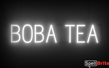 Red LED BOBA TEA Sign, Neon Sign Look with LED Lights
