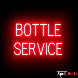 BOTTLE SERVICE Sign | Neon Sign Look, LED Light Source