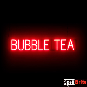 BUBBLE TEA Sign | Neon Sign Look, LED Light Source