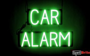 CAR STEREO LED Sign in Blue, Neon Look