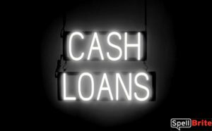 CASH BACK FAST LED Sign in Red, Neon Look