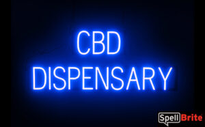 Red LED CBD DISPENSARY Sign, Neon Sign Look, LED Lights