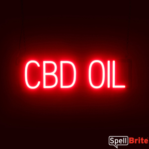 Red LED CBD OIL Sign, Neon Sign Look with LED Lights