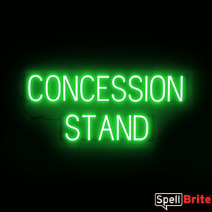 Neon-Like Green LED CONCESSION STAND Sign