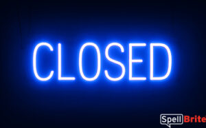 Red LED CLOSED Sign, Neon Sign Look with LED Lights