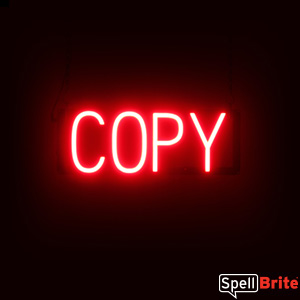 COPY Sign | Neon Sign Look, LED Light Source