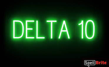 Red LED DELTA 10 Sign, Neon Sign Look with LED Lights