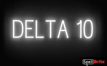 Red LED DELTA 10 Sign, Neon Sign Look with LED Lights