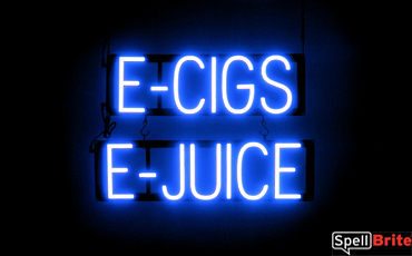 E-CIGS E-JUICE LED Sign in Red, Neon Look