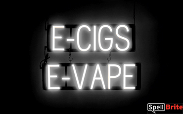 E-Cigs E-Vape Sign | Neon LED Vape Shop Sign | SpellBrite