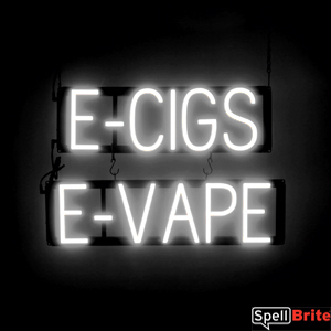 E-VAPE E-HOOKAH LED Sign in Red, Neon Look