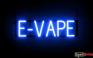 E-VAPE LED Sign in Red, Neon Look