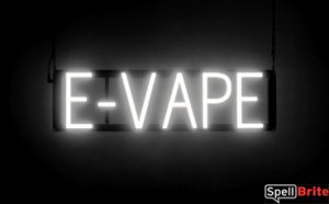 E-VAPE LED Sign in Red, Neon Look