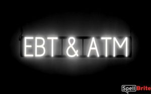 24 HR ATM LED Sign in Red, Neon Look