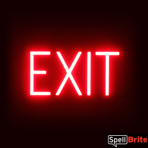 Red LED EXIT Sign, Neon Sign Look with LED Lights