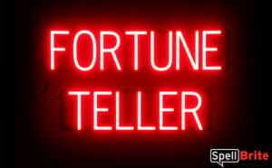 Red LED FORTUNE TELLER Sign, Neon Sign Look, LED Lights