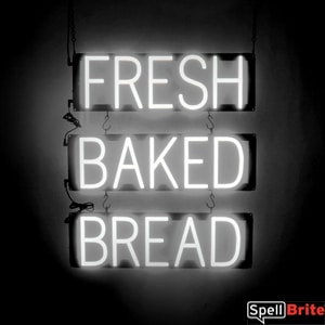BAKERY Sign in Red, Neon Look with LED Light Source