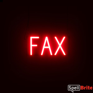FAX Sign | Neon Sign Look, LED Light Source