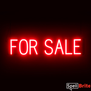 Red LED FOR SALE Sign, Neon Sign Look with LED Lights