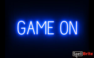 Red LED GAME ON Sign, Neon Sign Look with LED Lights
