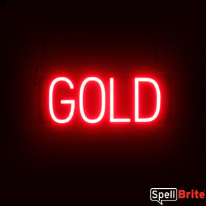 GOLD Sign | Neon Sign Look, LED Light Source