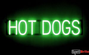 Neon LED Hot Dog Sign in 4 Color Choices - 30-Day Guarantee
