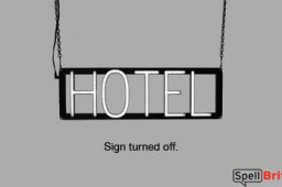 HOTEL LED Sign in Red, Neon Look