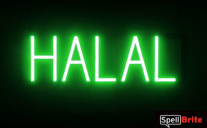 Red LED HALAL Sign, Neon Sign Look with LED Lights