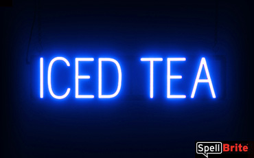 ICED TEA Sign | Neon Sign Look, LED Light Source