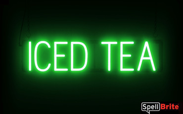 ICED TEA Sign | Neon Sign Look, LED Light Source
