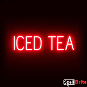 ICED TEA Sign | Neon Sign Look, LED Light Source