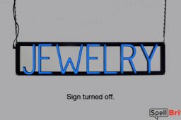 JEWELRY LED Sign in Red, Neon Look